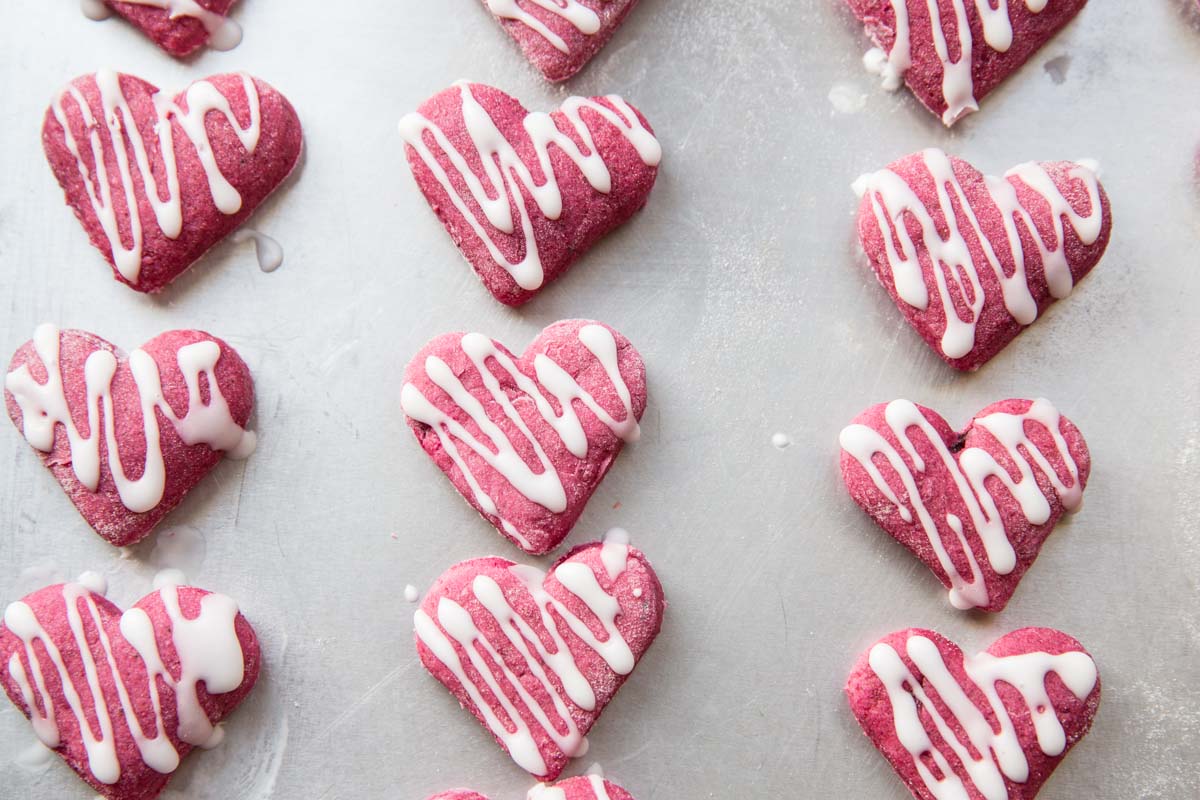Heart Beet Vegan Sugar Cookies | Vintage Mixer